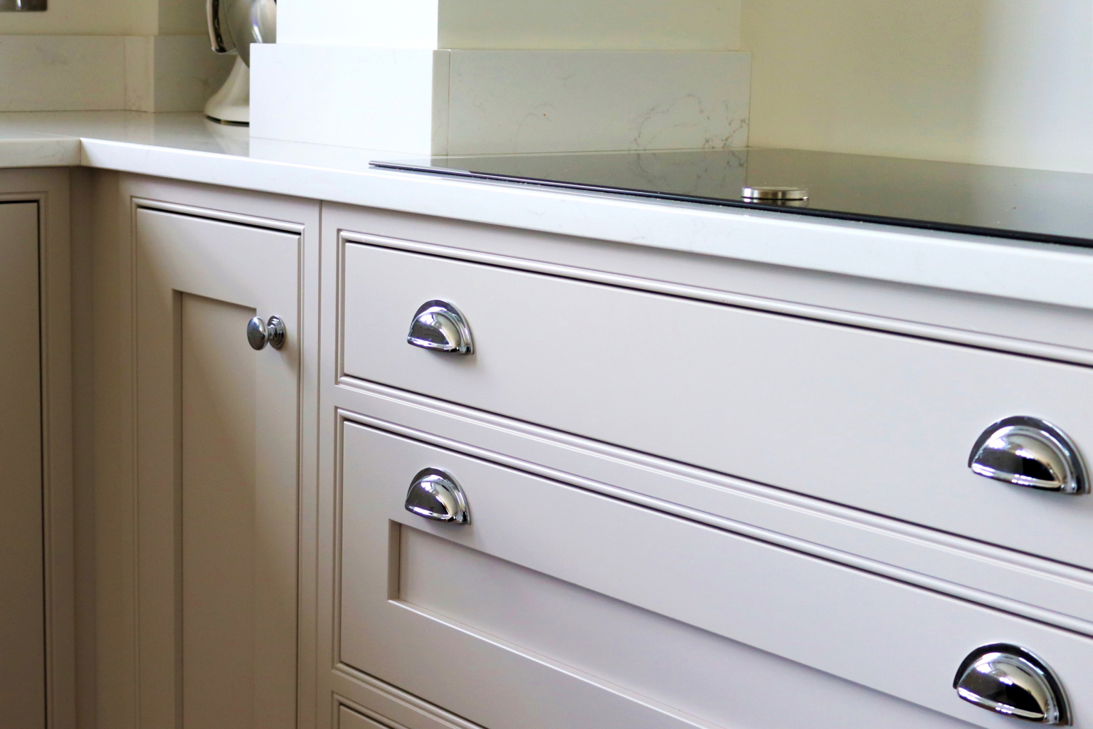 DARK BLUE AND CREAM FRAMED SHAKER KITCHEN | Donovan Kitchens and Joinery